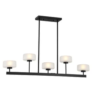 Falster 5-Light LED Linear Chandelier in Matte Black - Bed Bath & Beyond - 38238252