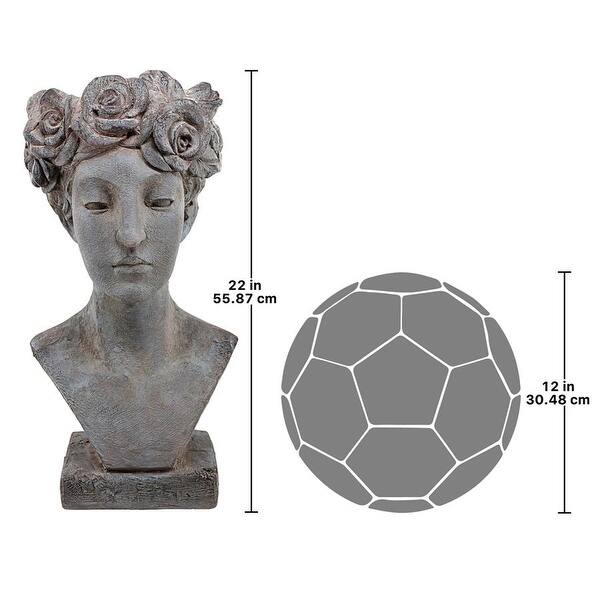 Design Toscano Flora, Roman Nymph of Flowers Sculptural Head Planter ...