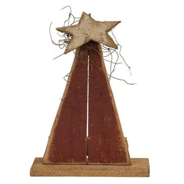 Rustic Wood Pointy Tree 12" 3 Asstd. - 12" high by 9" wide by 3" deep ...
