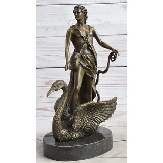 Leda Zeus Swan Greek Mythology Bronze Sculpture Statue Lost Wax Casting ...
