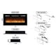 36" or 50" Recessed and Wall Mounted LED Electric Fireplace with Multi ...