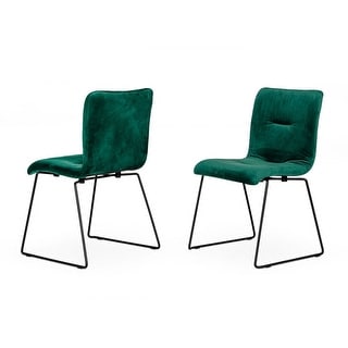 Set of Two Emerald Green Velvet Dining Chairs - Bed Bath & Beyond ...