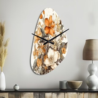 Cream And Orange Flowers Bouquet Interpretation II - Bouquet Large Wall ...