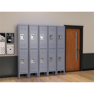2 -Tier Locker Storage Cabinet for Corridor, Gym, Home, Office - Bed ...