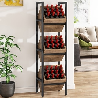 Freestanding Floor Wine Rack Wine Holder Display Shelf for Kitchen ...