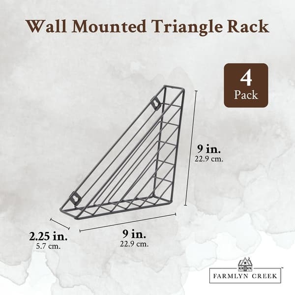 4 Pack Magazine Rack Holder Wall Mounted, Metal Wire Hanging Triangle ...