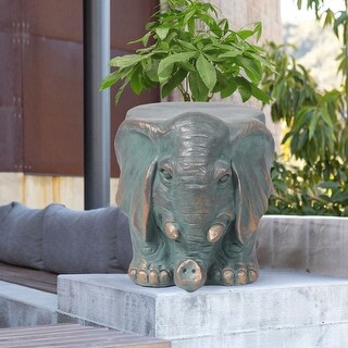 Adeco Indoor and Outdoor Concrete End Side Table Owl Coffee Table - Bed ...