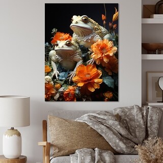 Designart "Abstract Representation Of Blue Frog II" Frogs & Toadswall ...