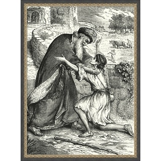 Return Of The Prodigal Son by English School Framed Mounted Canvas Wall ...