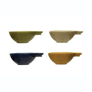 Stoneware Blueberry Bowl with Handle - 6.0"L x 5.0"W x 2.0"H - Bed Bath ...