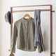Freestanding Bamboo Clothes Rack with Drawers and Mirror - Bed Bath ...