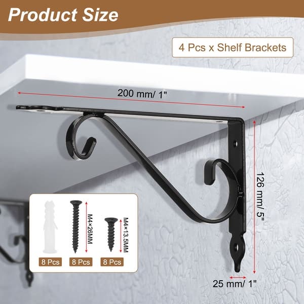 floating shelf brackets 200mm