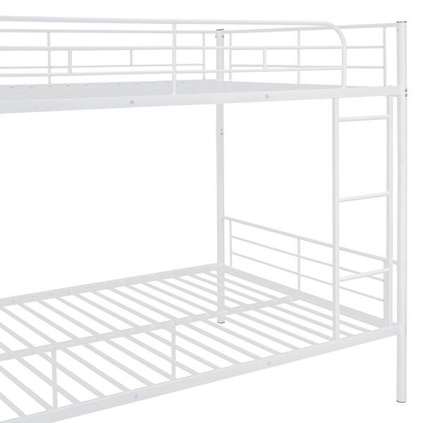 Contemporary Full Over Full Metal Bunk Bed - Streamlined Iron Frame ...