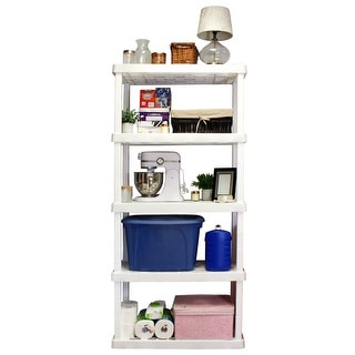 Oskar 5-Tier Heavy Duty Shelving Unit W30 x D14 x H75 Home Storage ...