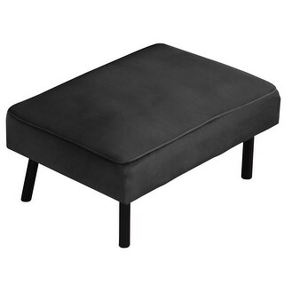 Rectangular Velvet Fabric Removable Ottoman Footstool - Bed Bath ...