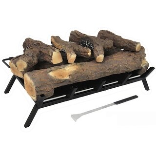 Regal Flame 24" Convert to Ethanol Fireplace Log Set with Burner Insert ...