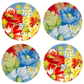 Certified International Blossom Set of 4 Salad Plates - 9" Diam x 1 ...