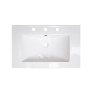 24-in. W 18-in. D Ceramic Top In White Color For 3H8-in. Faucet - 24 x ...