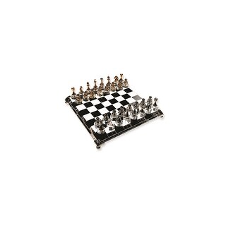Curata Silver-Plated and Gold-Plated Crystal Chess Set 10"x4" - Bed ...