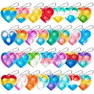 30 Pack Heart Pop Fidget Keychain Toys Party Favors - Bed Bath & Beyond ...