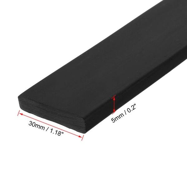Solid Rectangle Rubber Seal Strip 30mm Wide 5mm Thick, 3 Meters Long ...