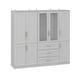 74.8"H Modular Armoire&Wardrobe Storage Closet Cabinet Organizer White ...