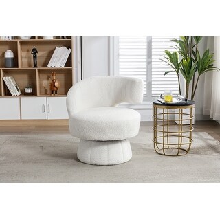Geometric Style 360 Degree Swivel Cuddle Barrel Accent Sofa Chairs ...