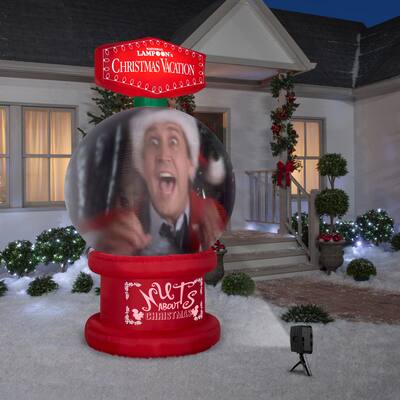 Gemmy Living Projection Christmas Airblown Inflatable Snow Globe Scene ...