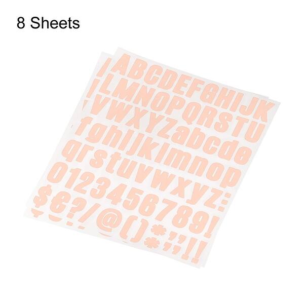 1 Inch Self Adhesive Waterproof Vinyl Letter Number Stickers 8 Sheet ...