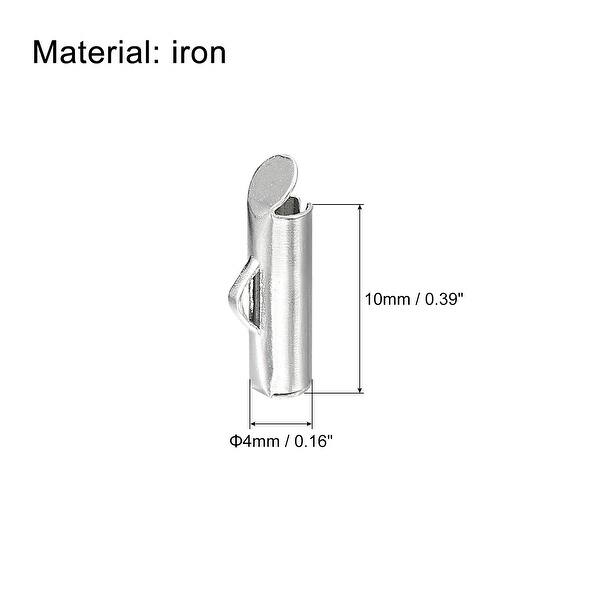 200Pcs Slide on End Clasps, Tube Ball Bead Slider Crimp Ends - Bed Bath ...