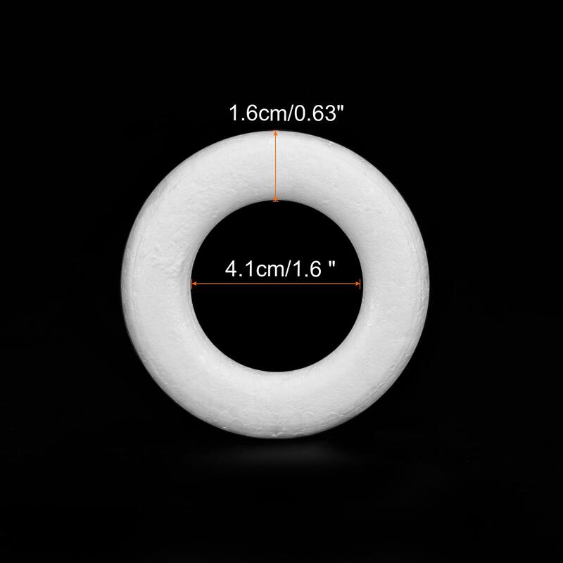 1.6 Inch Foam Wreath Forms Round Craft Rings for DIY Art Crafts Pack of ...