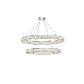 Madelyn Integrated LED light Chrome Chandelier Clear Royal Cut Crystal ...