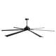 84"/ 100" Black Industrial Extra Large Commercial Ceiling Fan with ...
