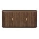 Edgemod 71" Ribbed Walnut Sideboard With Brass Handles - Bed Bath ...