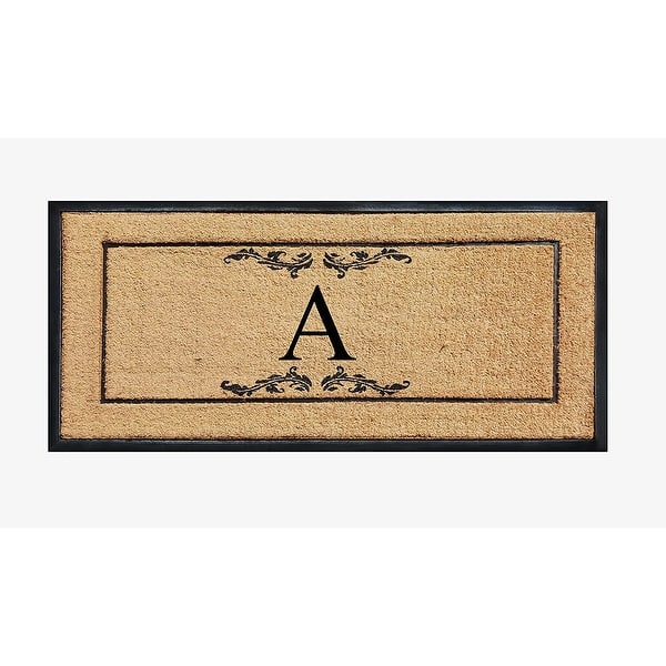 A1HC Natural Coir & Rubber Large Size Monogrammed Door Mat 30x60 Inches ...