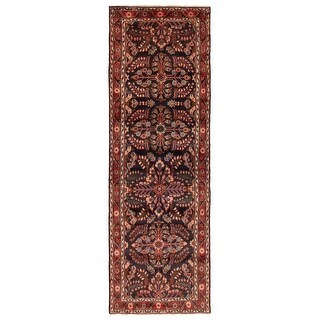 ECARPETGALLERY Hand-knotted Andelz Navy Wool Rug - 3'4 x 10'2 - Bed ...