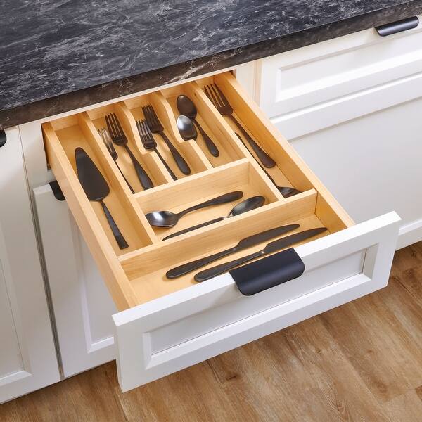 Rev-A-Shelf Natural Maple Right Size Utensil Drawer Insert, 16-1/4" x ...