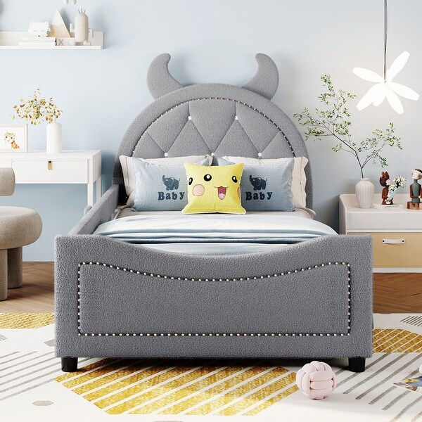 Low profile upholstered twin bed store