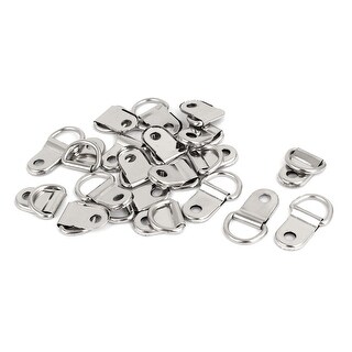 25mm x 15mm Single Hole D Ring Picture Frame Hangers Hooks w Screws ...