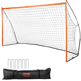 VEVOR Portable Soccer Goal, 12.4x6.4 ft,All-Weather Outdoor Soccer ...