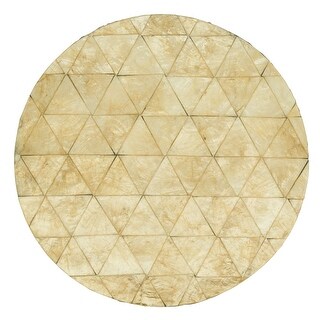 Geometric Capiz Design Table Mats (Set of 4) - 15" - Bed Bath & Beyond ...