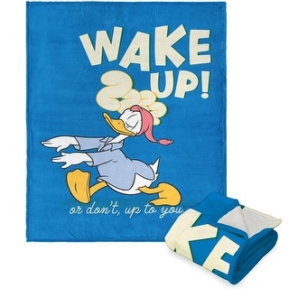 Disney Donald Duck Wake Up Silk Touch Sherpa Throw Blanket - Bed Bath ...