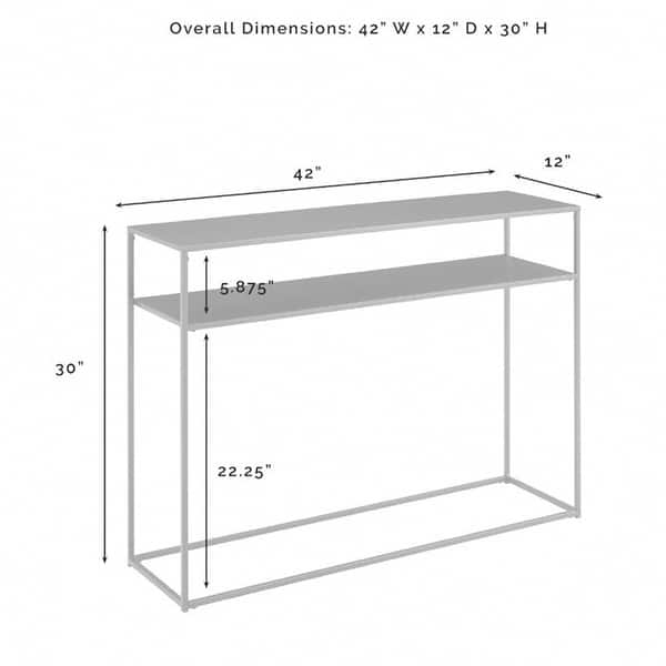 Modern Console Table in Matte Black - 54 x 84 - Bed Bath & Beyond ...