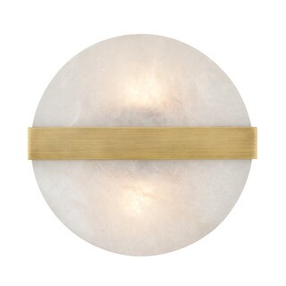 Elk Home Stonewall Natural With Alabaster Disc Shade Sconce - Bed Bath ...