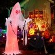 8 Feet Halloween Inflatable Haunting Ghost Bride with Flame LED Light ...