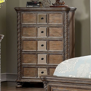 Cimarron Transitional Natural 5-Drawer Chest by Furniture of America ...
