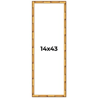 14x43 Frame Gold Bamboo Solid Wood Picture Frame | 1 Inch Moulding ...