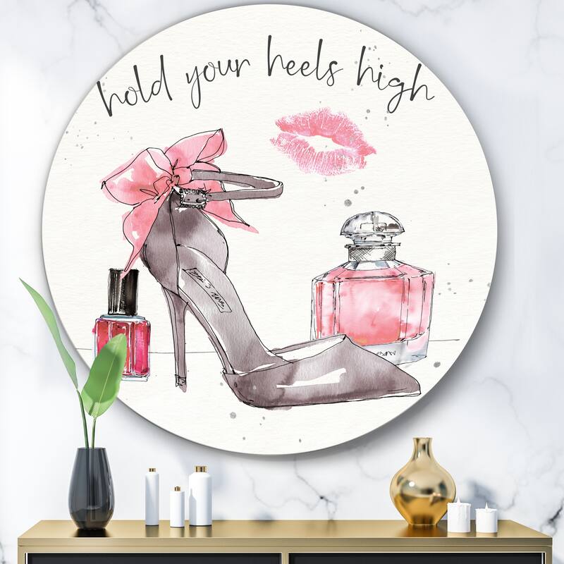 Designart 'Glam Chic Accents IV' Glam Metal Circle Wall Art - Overstock ...