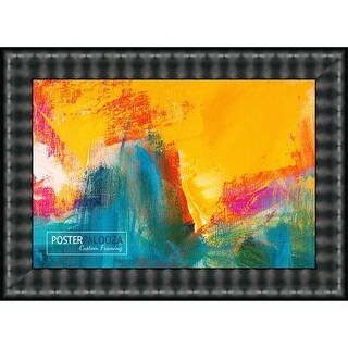 25x19 Contemporary Black Complete Wood Picture Frame with UV Acrylic ...