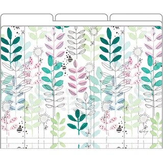 Botanical Leaves 3-Pack Reusable Flexible Plastic File Folders Made in ...